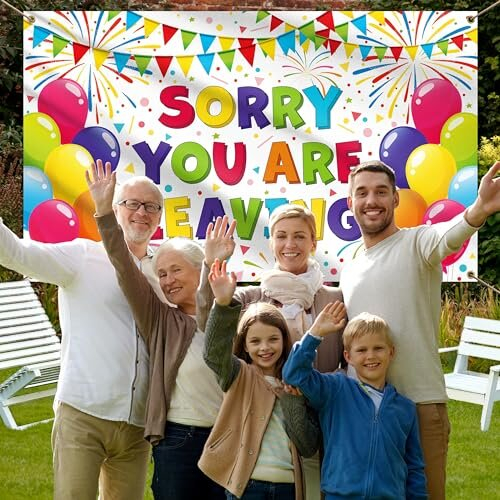 Sorry Your Leaving Banner - Good Luck banner and decoration - We Will ...