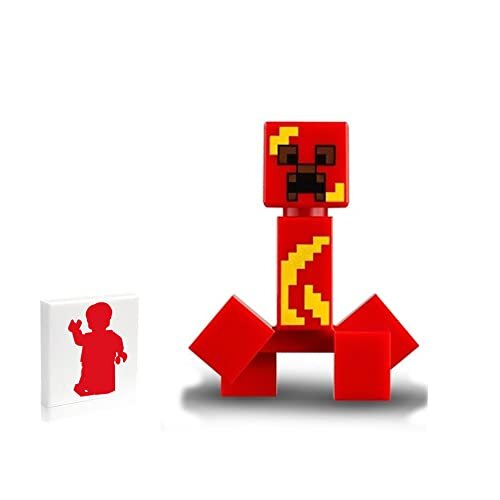 Minecraft Minifigure Exploding Creeper With Minifigureland Tile 21177