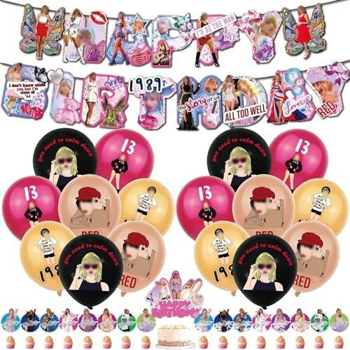 34 PCS Singer Birthday Party Decorations Set,Singer Theme Party ...