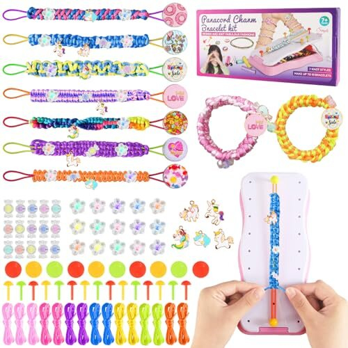 97 Pcs Friendship Bracelet Making kit, Jewellery Making Kit Keyring ...