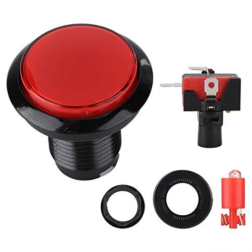 Arcade Buttons,46mm Dome LED Lit Illuminated Push Button,Arcade Buttons Switch Perfect Replace ...