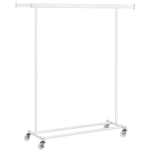 Clothes Rack on Wheels, Heavy Duty Clothes Rail, with Extendable ...