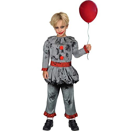 9908549 Childs Bad Clown Fancy Dress Halloween Costume Circus Horror ...