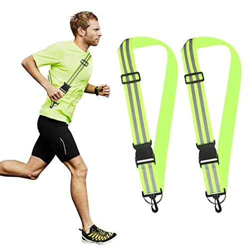 Reflective Sash for Walking at Night, 2 Pcs Reflective Running Gear ...