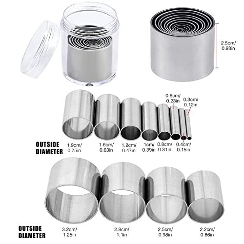 Allazone 33 PCS Acrylic Clay Cutter Set, Round Polymer Clay Cutters ...