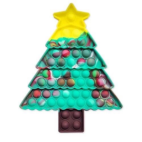 Christmas Tree Pop It Pop Game Fidget Toy, Silicone Fidget Sensory Toys ...