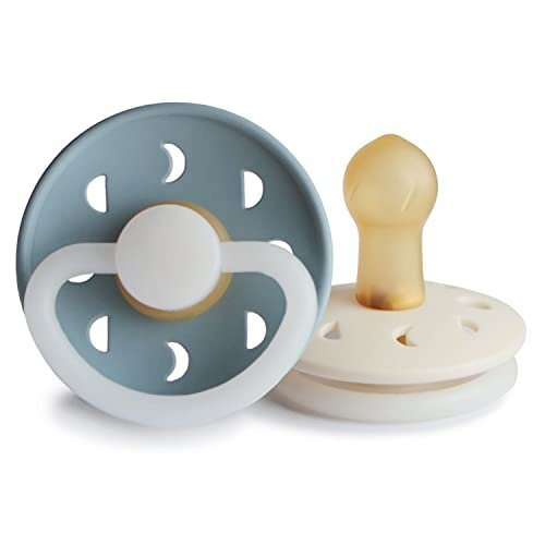 Moon Phase Night Latex Pacifier Pack of 2 | Natural Rubber Soother ...