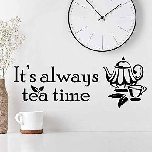 It's Always Tea time Wall Sticker Art Kitchen Stickers Vinyl Decor Home ...