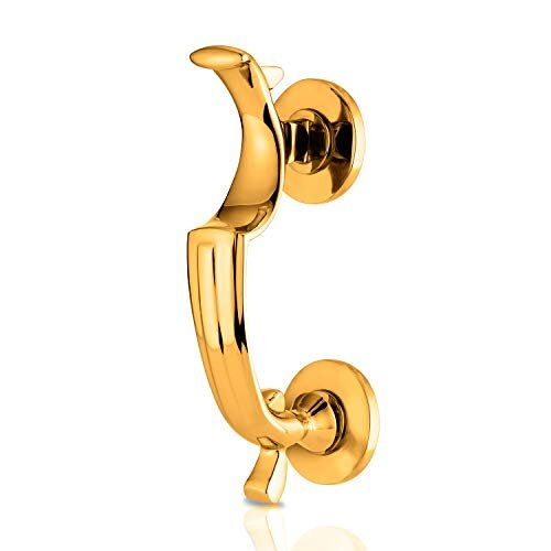 XFORT Doctor Door Knocker Polished Brass, Elegant Scroll Door Knockers ...