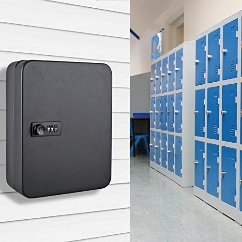 48 Key Safe Wall Mounted Key Lock Box Outdoor Key Safe Box, Steel Key ...