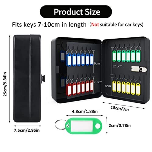 48 Key Safe Wall Mounted Key Lock Box Outdoor Key Safe Box, Steel Key ...