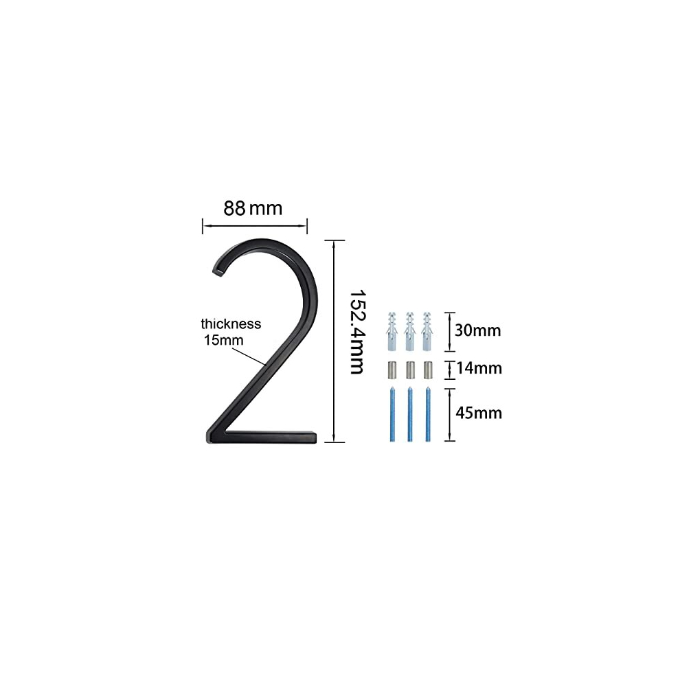 Floating house numbers 3D house numbers height 6in(15.5cm) black house ...