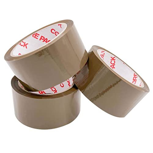 CorePack Strong Brown Packaging Tape | 3 Pack - 48MM x 66M | Secure and ...