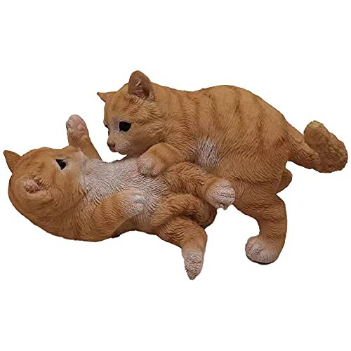 - Realistic 27cm Orange Tabby Cat Resin Garden Statue - Hand Painted ...