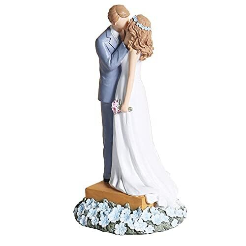 Couple Statue Wedding Cake Toppers, Bride and Groom Figurines Angel ...