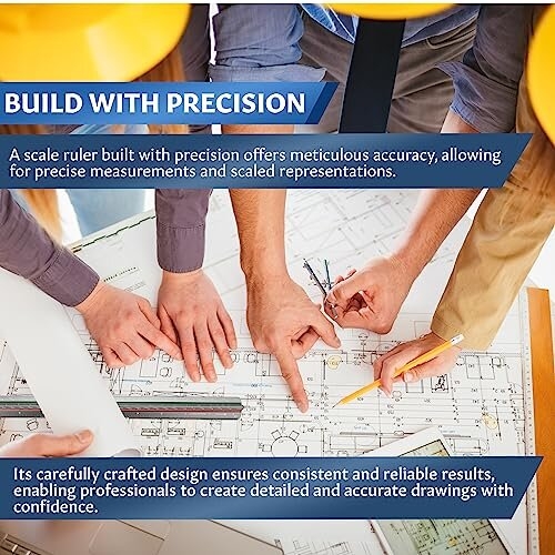 Aluminum Architect Scale Ruler 12" Laser Etched Triangle Drafting Ruler ...