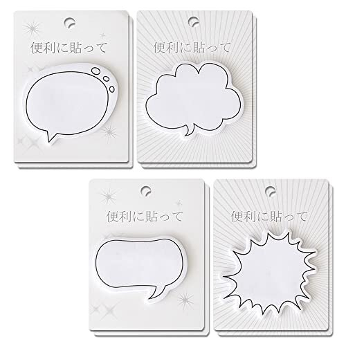 8 Pcs/240 Sheets Sticky Notes Set Speech Bubble Shape Sticky Post Notes ...