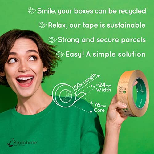 Kraft Paper Packing Tape 24mm x 50m | Brown Paper Tape for Strong ...