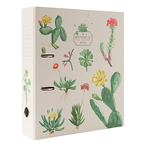 Botanical Cacti Lever Arch File - A4 File Folder - Large Documents ...