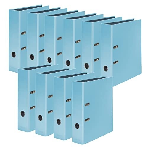 Original Falken pack of 10 pastel colour folders. Made in Germany. 8 cm ...