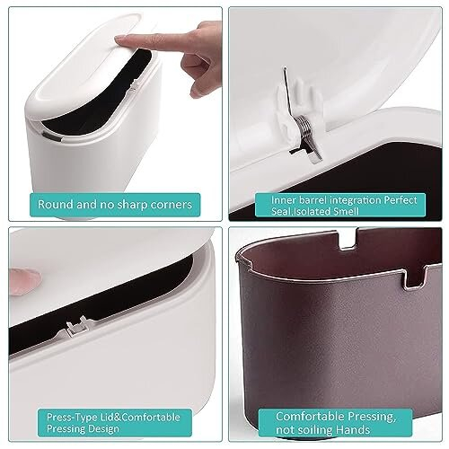 Mini Countertop Wastebasket Office Desktop Paper Bin Mini Portable ...