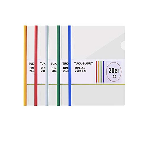 20pcs Clip Bar Files from PP Material, A4 Clear Report Cover Easy ...