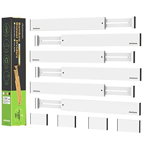 Bamboo Drawer Dividers, Drawer Separators Splitter,17-22 inches Long ...
