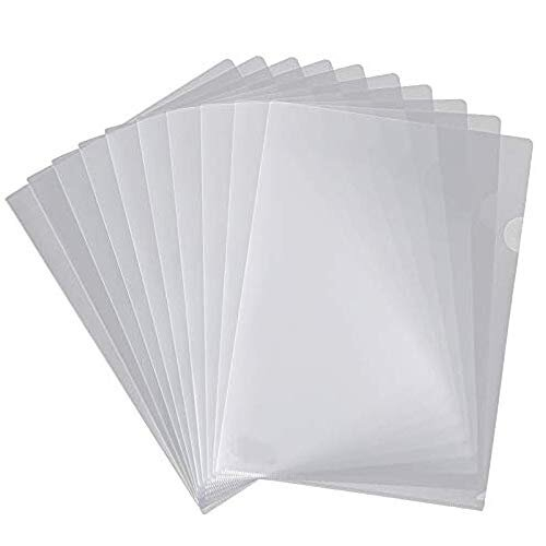 A4 Cut Flush Folders Clear Plastic Wallets Top and Side Open Report ...