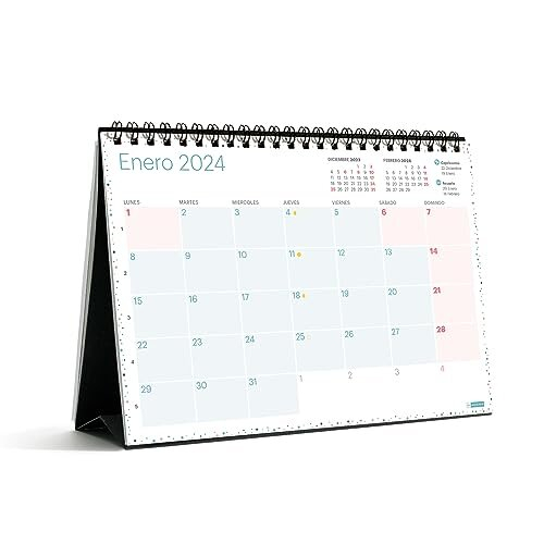 - Desk Calendar 2024 A5 Size 210 x 148.5 mm with Space to Write Down ...