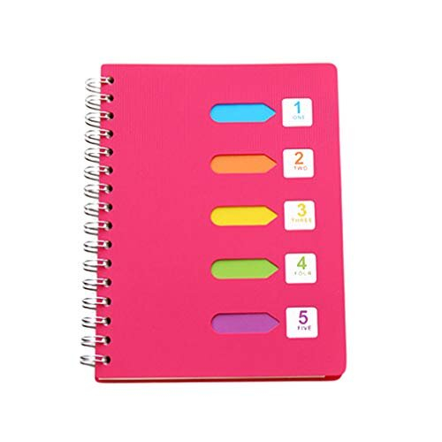 A5 Spiral Notebook, 6.3x8.2 inch Rosy Hardcover Spiral Notebook Lined ...