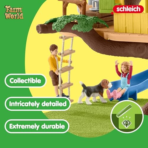 FARM WORLD — 42408 Adventure Tree House Playset, 60-Piece Detailed Tree ...