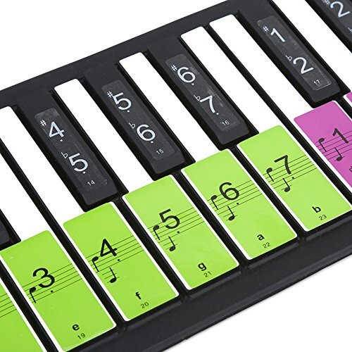 Removable 88 Keys Piano Electronic Keyboard Note White Keys Stickers ...