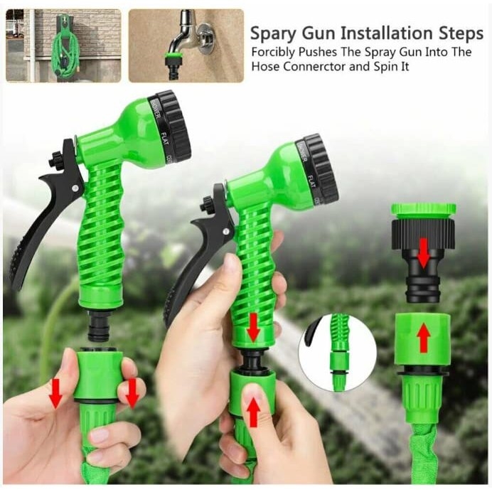 Garden Hose Water Pipe Expandable - Flexible Stretchy, Lightweight ...