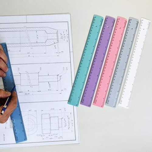 Plastic Ruler 12 Inches and 30 Centimeters Measuring Device Tool for ...