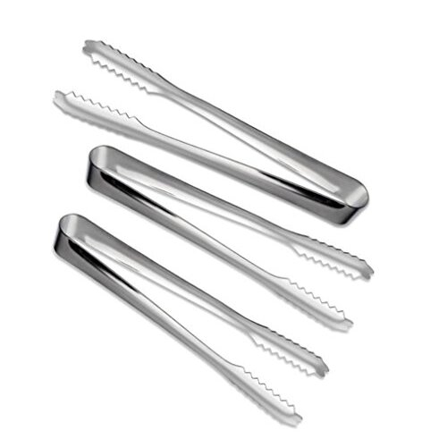 3PCS Silver 7inch Stainless Steel Kitchen Tongs Utensils Food Tongs ...