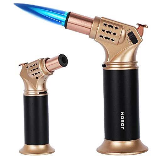 Butane Torch, Kitchen Refillable Butane Blow Torch with Safety Lock and ...