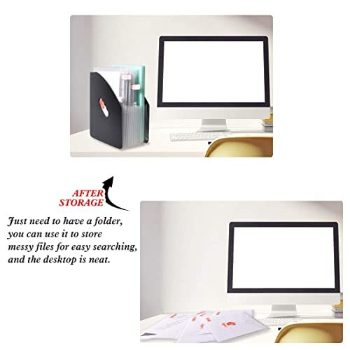 Expanding File Folder, KXF13 Pocket Plastic A4 Concertina Expandable ...