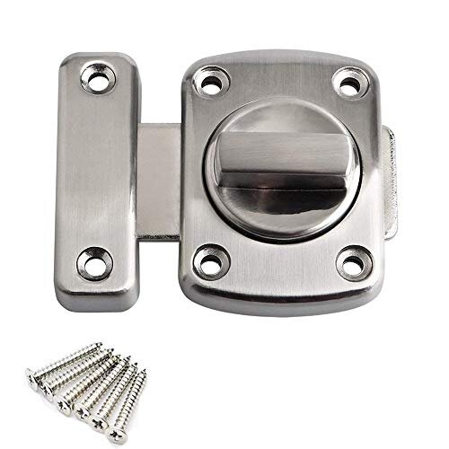 Bolt Latch Zinc Alloy Bathroom Latch Silver Rotate Bolt Gate Latch Door ...