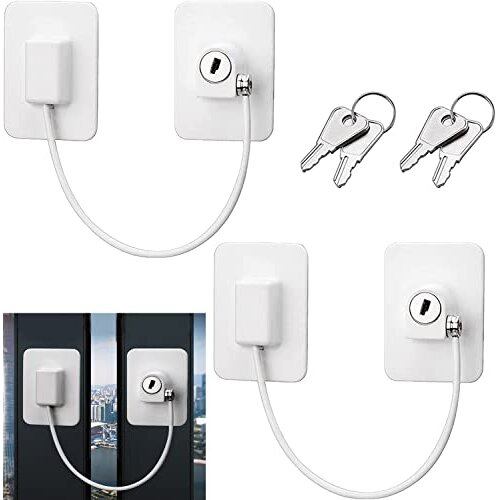 Window Restrictor Locks, 2 Pack Baby Window Restrictor with Key ...