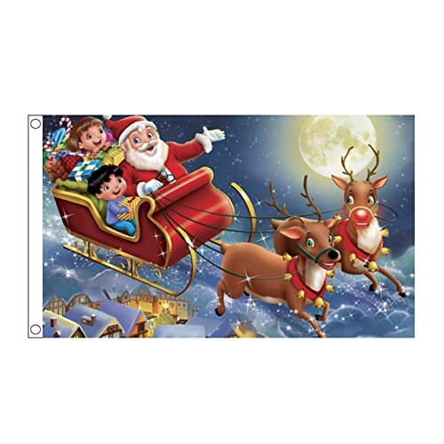 Merry Christmas Santa Claus Flag 90x150cm Christmas Flag 3x5ft Chrismas ...