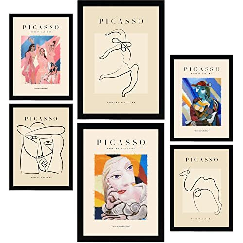 Set of 6 Pablo Picasso Posters. Harmony. Cubism and Surrealism Art ...