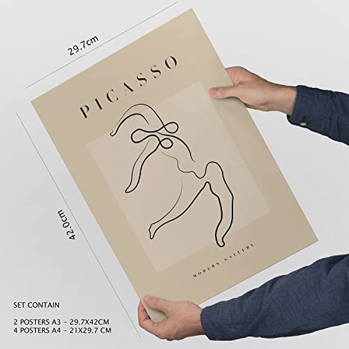 Set of 6 Pablo Picasso Posters. Harmony. Cubism and Surrealism Art ...