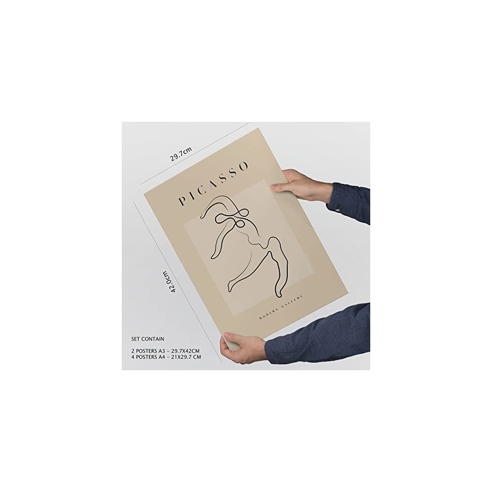 Set of 6 Pablo Picasso Posters. Harmony. Cubism and Surrealism Art ...