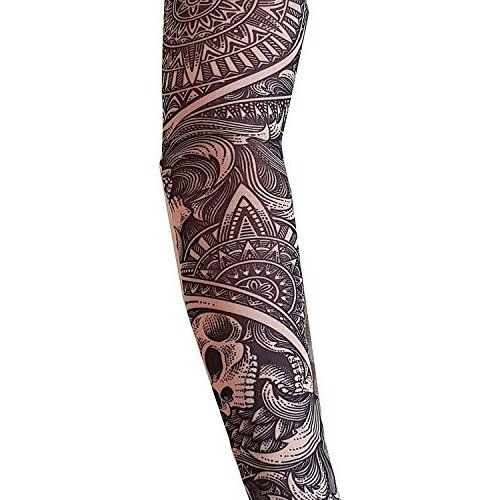 2 x Temporary tattoo sleeve for mens Skulls rockstar punk fake pranks ...