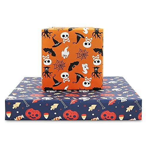 Halloween Wrapping Paper Sheet for Kids 20 x 28 inches(6 sheets: 23 sq ...