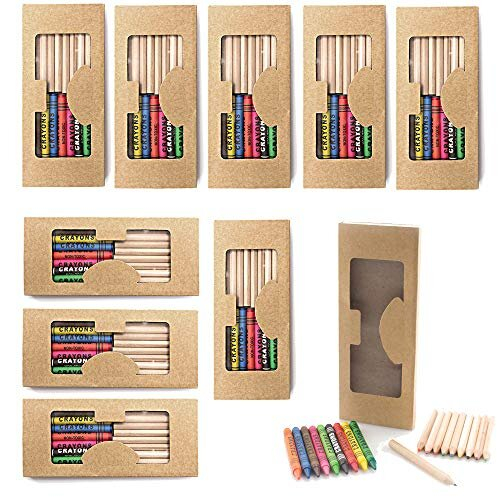 Pack of 10 Kid Colouring Sets. Each One Has 9 Crayons and 10 Colouring ...