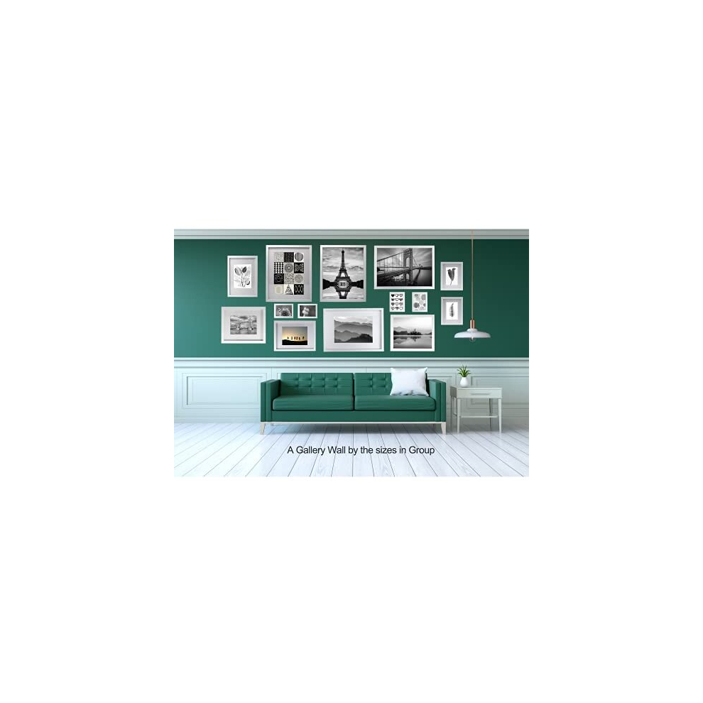 White A3 Boxed Picture Frames Set of 3 with Double Mounts for A4 & 6x8 ...