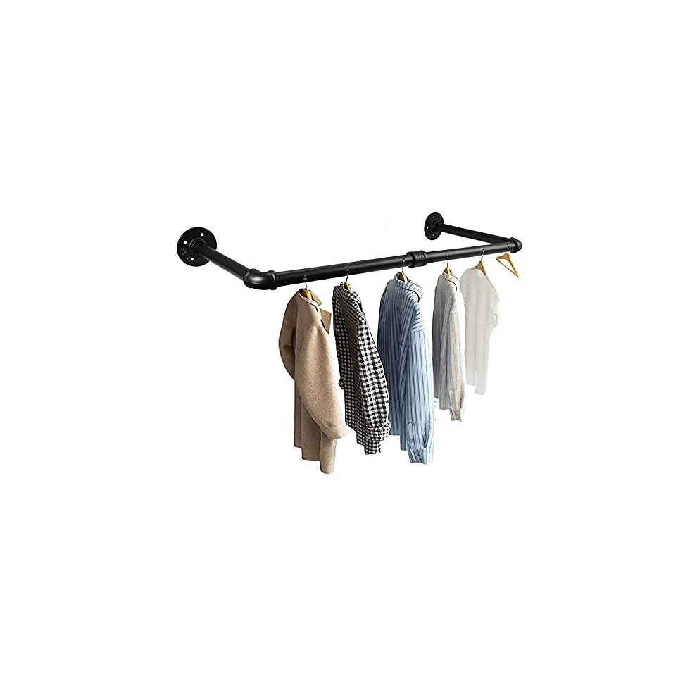 Industrial Pipe Clothes Bar Rack 80cm, Kamtop Wall Mounted Clothes Rail ...