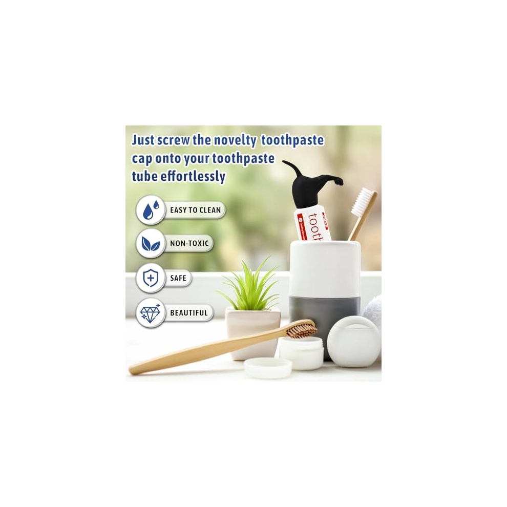 2PCS Pooping Toothpaste Topper, Pooping Dog Butt Toothpaste Topper ...