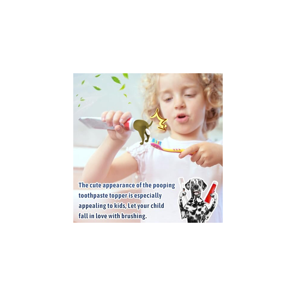 2PCS Pooping Toothpaste Topper, Pooping Dog Butt Toothpaste Topper ...